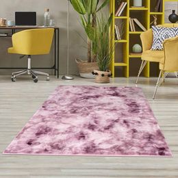 Hochflor-Teppich Carpet City "TOLEDO500", pink, B:160cm H:27mm L:230cm, Polyester, Teppiche, besonders weich, 3D-Effekt, Uni-Farben