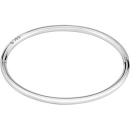 Armreif BOSS "LIVE", silber (edelstahlfarben, weiß, weiß), Armbänder, Damen, 17cm, Edelstahl, Armreif, mit Preciosa Crystal