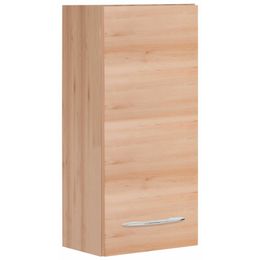 Hängeschrank Welltime "Portofino", braun (buchefarben), B:30cm H:64cm T:20cm, Holzwerkstoff, Melamin, Schränke, Hängeschrank