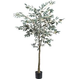 Kunstbaum Creativ green "Olive", grün, H:150cm, Kunststoff, Kunstpflanzen, mit detailgetreuer Gestaltung