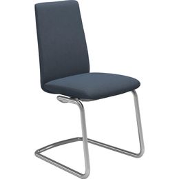 Polsterstuhl stressless "Laurel", blau (blau dinamica, chrom gl&auml;nzend), B:53cm H:92cm T:59cm, Microfaser DINAMICA (88% Polyester, 12% Polyurethan), St&uuml;hle, Polsterstuhl, Low Back, Gr&ouml;&szlig;e M, mit Beinen aus Stahl in Chrom gl&auml;nzend