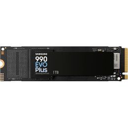 Samsung interne SSD "NVMe2.0 SSD 990 EvoPlus", schwarz, 1 TB, Schreibgeschwindigkeitmaximal 6300 MB/s Lesegeschwindigkeitmaximal 7150 MB/s, Festplatten