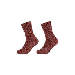 Socken s.Oliver "Socken 2er Pack", Damen, Gr. 35/38, orange (burnt orange), 66% Polyacryl 29% Wolle 4% Polyamid 1% Elasthan, Socken