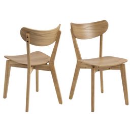 Esszimmerstuhl ACTONA GROUP "Roxby", beige (natur, natur), B:45cm H:79,5cm T:55cm, St&uuml;hle, Esszimmerstuhl, Roxby Esszimmer- K&uuml;chenstuhl, 2er Set