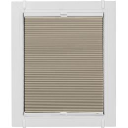 Wabenplissee SUNLINES "One Size Style Honeycomb VD", beige (sand, wei&szlig;, wei&szlig;), B:120cm H:130cm, Obermaterial: 85% Polyester, 15% sonstige Fasern, Plissees, Zubeh&ouml;rfarbe wei&szlig;, zum Klemmen