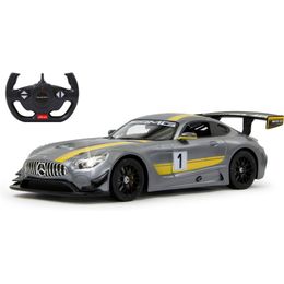 RC-Auto Jamara "Deluxe Cars, Mercedes-AMG GT3 Performance, 1:14, grau, 2,4GHz", grau, Fernlenkfahrzeuge, KinderB:15cm H:9,3cm T:34,4cm, mit LED-Licht, B:15cm H:9,3cm T:34,4cm