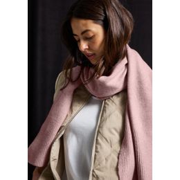 Schal Street One, Damen, Gr. onesize, rosa (rosewood pink melange), Stoff, 75% Polyester, 22% Polyacryl, 3% Elasthan, unifarben, Modetücher, Feinstrick