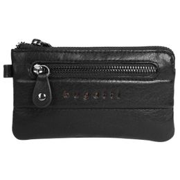 Schl&uuml;sseltasche Bugatti "NOME", Herren, schwarz, Leder, leicht gl&auml;nzend, unifarben, Kleinlederwaren, echt Leder