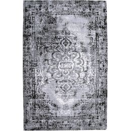 Hochflor-Teppich GUTMANN FACTORY "Puffy 63701", grau, B:170cm H:100mm L:240cm, Baumwolle, Kunstfaser, Teppiche, Vintage Design