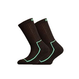 Socken UphillSport "SAANA JR 2er Pack", Damen, Gr. 34-36, schwarz, 45% Baumwolle, 27% Polyamid, 26% Wolle, 2% Elasthan, mehrfarbig, Socken Socken, mit Flextech-Struktur