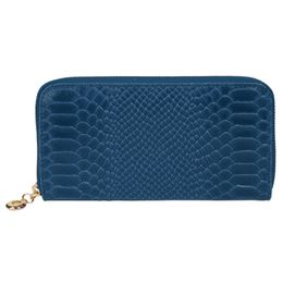 Geldb&ouml;rse Samantha Look, Damen, blau, Leder, Kleinlederwaren, echt Leder, Made in Italy