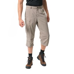 3/4-Hose Vaude "MEN'S FARLEY CAPRI PANTS II", Herren, Gr. 46, N-Gr, braun (boulder uni), Web, Obermaterial: 100% Polyamid, unifarben, regular fit, Hosen, mit Reißverschlusstaschen