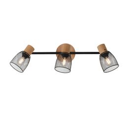 JUST LIGHT Wandleuchte "TAMIS", braun (holzfarben), 3, 1 Stk., Leuchten, ExklusiveE14, Wandleuchte