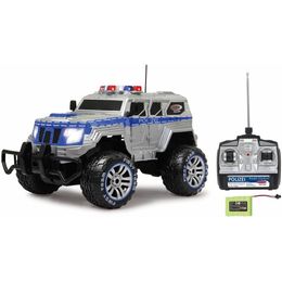 RC-Monstertruck Jamara "Polizei Panzerwagen", blau (blau, silberfarben), Fernlenkfahrzeuge, KinderB:39cm H:21cm T:23cm, Kunststoff, B:39cm H:21cm T:23cm