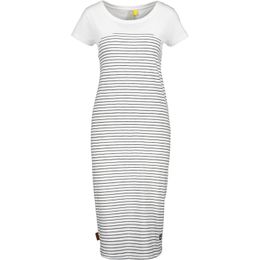 alife and kickin Jerseykleid ALIFE & KICKIN "Damen ClariceAK", Damen, Gr. XS, Normalgrößen, weiß, 65% Baumwolle, 35% Polyester, Kleider Jerseykleid