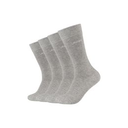 JOOP! Socken JOOP "Socken 4er Pack", Damen, Gr. 35/38, grau (light grau melange), 85% Baumwolle, 12% Polyamid, 3% Elasthan, uni, Socken Socken