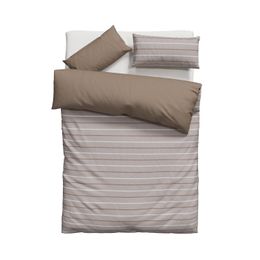 Bettwäsche Bruno Banani "Dana", taupe, B/L: 135cm x 200cm, 1 Stk., 1 Stk., Renforcé, B/L: 40cm x 80cm, 2 Stk., Renforcé, Obermaterial: 100% Baumwolle, Bettwäsche, Bettwäsche, in Gr. 135x200 oder 155x220 cm, 100% Baumwolle, Renforcé