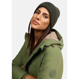 Beanie Marikoo "Effelin", Damen, grün (schwarz olive), Obermaterial: 50% Viskose, 30% Nylon, 20% Polyester, Mützen
