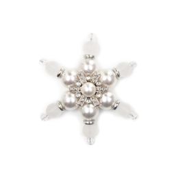 Brosche "Thea", Damen, silber (silbern), Kunststoff, Collezione Alessandro, Broschen Brosche, mit hochwertigen Kunststoffsteinen