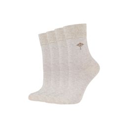JOOP! Socken JOOP "Socken 4er Pack", Damen, Gr. 35/38, beige (nature melange), 88% Baumwolle, 9% Polyamid, 3% Elasthan, meliert, Socken Socken