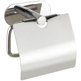 Toilettenpapierhalter Wenko "Orea", silber (silberfarben), B:14cm H:12,5cm L:7cm, Edelstahl, Toilettenpapierhalter