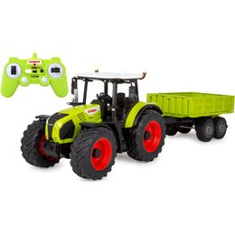RC-Traktor Jamara "Claas Arion 660 mit Kippanhänger 1:24 2,4GHz", grün, Fernlenkfahrzeuge, KinderB:11,4cm H:13,2cm T:43,6cm, mit LED Licht, B:11,4cm H:13,2cm T:43,6cm