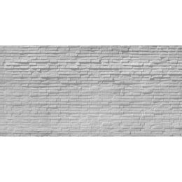 Fototapete ARCHITECTS PAPER "Brick White", grau (grau, silber), B:5m L:2,5m, Vlies, Tapeten, Vlies, Wand, Schräge