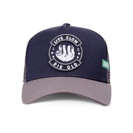 Trucker Cap COASTAL "Coastal HFT Die Old", Damen, Gr. onesize, schwarznavy, 60% Baumwolle, 40% Polyester, Caps