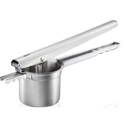 Kartoffelpresse Gefu "PRENSO", silber (silberfarben), B:9,2cm L:31,5cm T:10,5cm, Edelstahl, K&uuml;chenpressen, ideal auch f&uuml;r Saft- und Sp&auml;tzle, stabile Edelstahlausf&uuml;rhrung