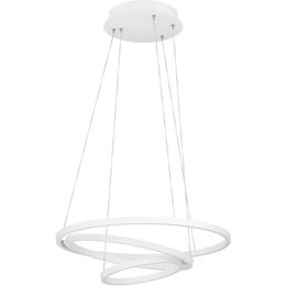 Eglo Hängeleuchte "LOBINERO-Z Hängelampe weiß, Tuneable White, ZigBee 3.0, Pendellampe", weiß, Ø 58cm H: 110cm, 1 Stk., Leuchten, Timer, App/Sprachsteuerung Alexa, ‎‎‎‎58x58x110cm, exkl. Fernbedienung