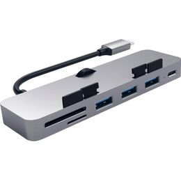 Satechi USB-Adapter "Type-C Clamp Hub Pro", grau, B:11,7cm H:1,1cm T:3,3cm, Adapter