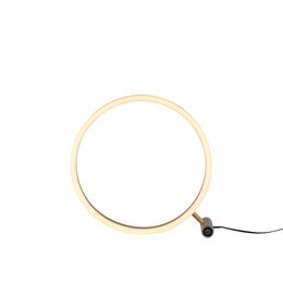 JUST LIGHT Tischleuchte "RITUS", gold (messingfarben matt), 1, &Oslash; 2,8cm, 1 Stk., Leuchten, LED, dimmbar &uuml;ber Touchdimmer, Tischleuchte