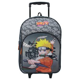 Trolley Vadobag "Naruto Land Of Fire", Kinder, Gr. B/H/T: 33cm x 45cm x 12cm, grau, Polyester, bedruckt, Koffer, mit coolem Naruto-Print