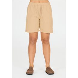 Shorts CRUZ "Emmy", Damen, Gr. 50, EURO-Gr&ouml;&szlig;en, beige, 100% Baumwolle, unifarben, kurz, Hosen Shorts, mit verstellbarem Dehnbund