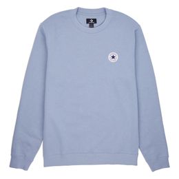 Sweatshirt Converse "STANDARD FIT CORE CHUCK PATCH CREW", Damen, Gr. XS, lila, Sweatware, Obermaterial: 80% Baumwolle, 20% Polyester, Rundhals, weit elastischer Bund, Sweatshirts Sweatshirt
