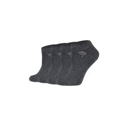 JOOP! Sneakersocken JOOP "Sneakersocken 4er Pack", Damen, Gr. 35/38, schwarz (anthrazit melange), 86% Baumwolle, 11% Polyamid, 3% Elasthan, meliert, Socken Sneakersocken