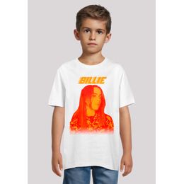 T-Shirt F4NT4STIC "Billie Eilish Portrait", Mädchen, Gr. 122/128, weiß, Obermaterial: 100% Baumwolle, regular fit, Rundhals, ohne Bündchen, Shirts T-Shirt, Premium Qualität