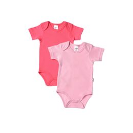 Body Liliput, Jungen, Gr. 62/68, EURO-Gr&ouml;&szlig;en, lila (beere, rosa), 100% Baumwolle, unifarben, kurz, Bodys Body, aus hochwertiger Bio-Baumwolle