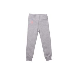 Sweathose Liliput, M&auml;dchen, Gr. 86/92, EURO-Gr&ouml;&szlig;en, grau, 80% Baumwolle, 20% Polyester, unifarben, Hosen Sweathose, mit kleinem Printdetail
