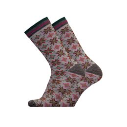 Socken UphillSport "AUTUMN STAR 2er Pack", Damen, Gr. 39-42, grau, 58% Wolle, 40% Polyamid, 2% Elasthan, mehrfarbig, Socken Socken, in atmungsaktiver Qualit&auml;t
