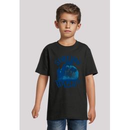T-Shirt F4NT4STIC "Hawaii Surf Beach Summer", M&auml;dchen, Gr. 110/116, schwarz, Obermaterial: 100% Baumwolle, Rundhals, ohne B&uuml;ndchen, Shirts T-Shirt, Premium Qualit&auml;t