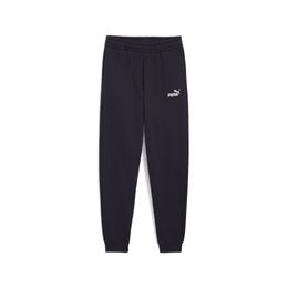 Sporthose Puma "ESS No. 1 Logo Fleece-Jogginghose Jungen", M&auml;dchen, Gr. 128, Normalgr&ouml;&szlig;en, blau (new navy blau), Obermaterial: 66% Baumwolle, 34% Polyester; Rippe: 97% Baumwolle, 3% Elasthan; Tasche &ndash; Oben: 100% Baumwolle, unifarben, regular fit, Hosen Sporthose