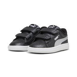 Sneaker Puma "Puma Smash 3.0 Glitz Glam Sneakers M&auml;dchen", M&auml;dchen, Gr. 24, schwarz (schwarz silber wei&szlig; metallic), Obermaterial: Synthetik, Textil; Futter: Textil; Innensohle: Textil; Laufsohle: Gummi, Schuhe Sneaker