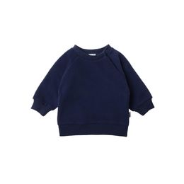 Sweatshirt Liliput "marine", M&auml;dchen, Gr. 110/116, blau (dunkelblau), 80% Baumwolle, 20% Polyester, unifarben, normal, ohne Ausschnitt, Sweatshirts Sweatshirt, in schlichtem Design