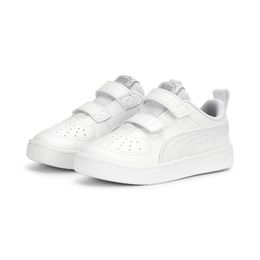 Sneaker Puma "Puma Rickie Sneakers Kinder", Kinder, Gr. 22, wei&szlig; (wei&szlig; cool light gray), Obermaterial: Textil, Synthetik, Leder; Futter: Textil; Innensohle: Textil; Laufsohle: TR (Thermoplastischer Gummi), Gummi, Schuhe Sneaker