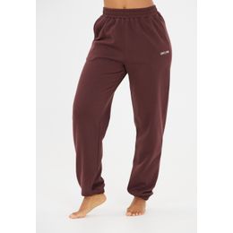 ENDURANCE ATHLECIA Sweathose ATHLECIA "Giannis", Damen, Gr. 34, EURO-Größen, braun, 65% Polyester, 35% Baumwolle, unifarben, lang, Hosen, mit bequemem Dehnbund