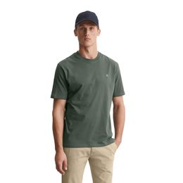 Marc O'Polo T-Shirt MARC O'POLO "aus reiner Bio-Baumwolle", Herren, Gr. S, grün (mangrove), Obermaterial: 100% Baumwolle, unifarben, Basic, regular fit, Shirts T-Shirt