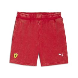 Sporthose Puma "Scuderia Ferrari Sportswear Sweat-Shorts Jugendliche", M&auml;dchen, Gr. 110, Normalgr&ouml;&szlig;en, rot (rosso corsa rot), Obermaterial: 100% Baumwolle; Tasche &ndash; Oben: 100% Baumwolle, unifarben, regular fit, Hosen Sporthose