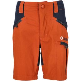 Shorts ZIGZAG "Bono", Jungen, Gr. 104, EURO-Gr&ouml;&szlig;en, orange (orange, blau), 93% Polyester, 7% Elasthan, mehrfarbig, normal, Hosen Shorts, mit praktischem Dehnbund
