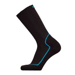 Socken UphillSport "SUOMU", Damen, Gr. 35/38, schwarz (schwarz, blau), 65% Wolle, 26% Polyamid, 8% Polypropylen, 1% Elasthan, mehrfarbig, Socken, mit mehrlagiger Struktur